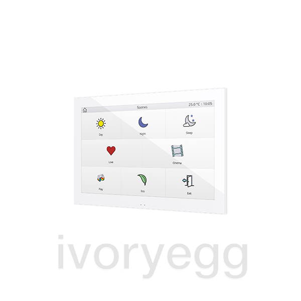 Z100. Colour capacitive touch panel (10" display) - White by ZENNIO ...