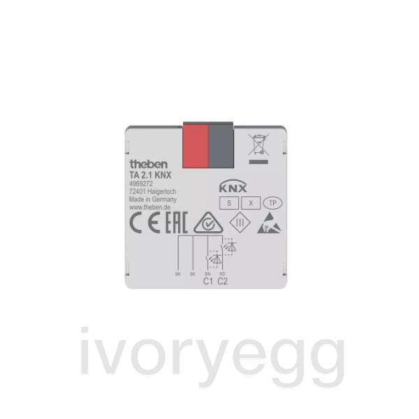 KNX Universal Input, 2-way key interface by THEBEN - Ivory Egg