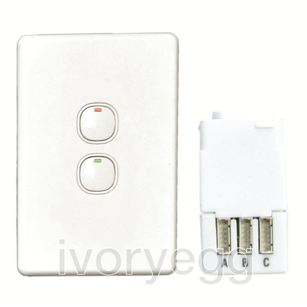 AHDL-KNX mechanical switch MASTER - White by HDL - Ivory Egg